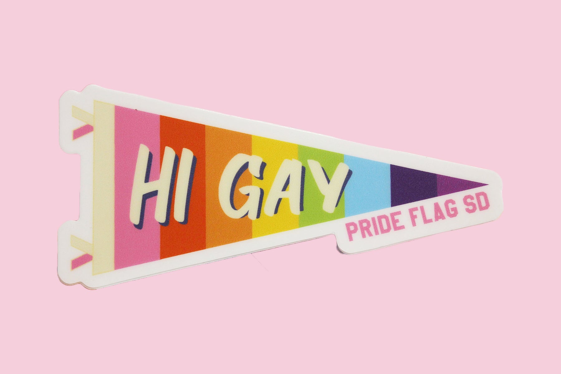 Hi Gay! - Sticker – Pride Flag SD